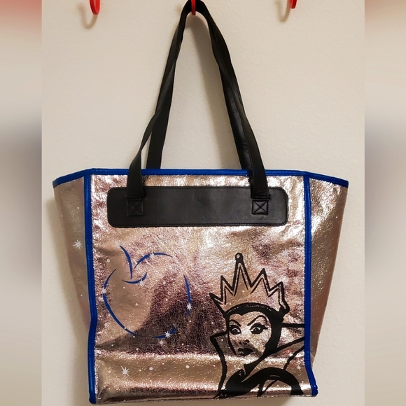 Disney | Bags | Disney Parks Evil Queen Silver Tote Bag With Black ...